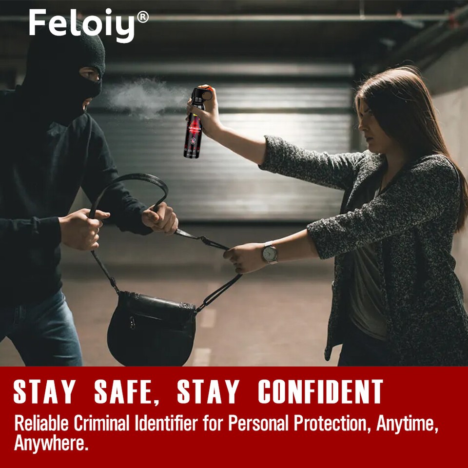 Feloiy Self Defence Spray w/ Holster Bear Attack Deterrent Legal Bear ...