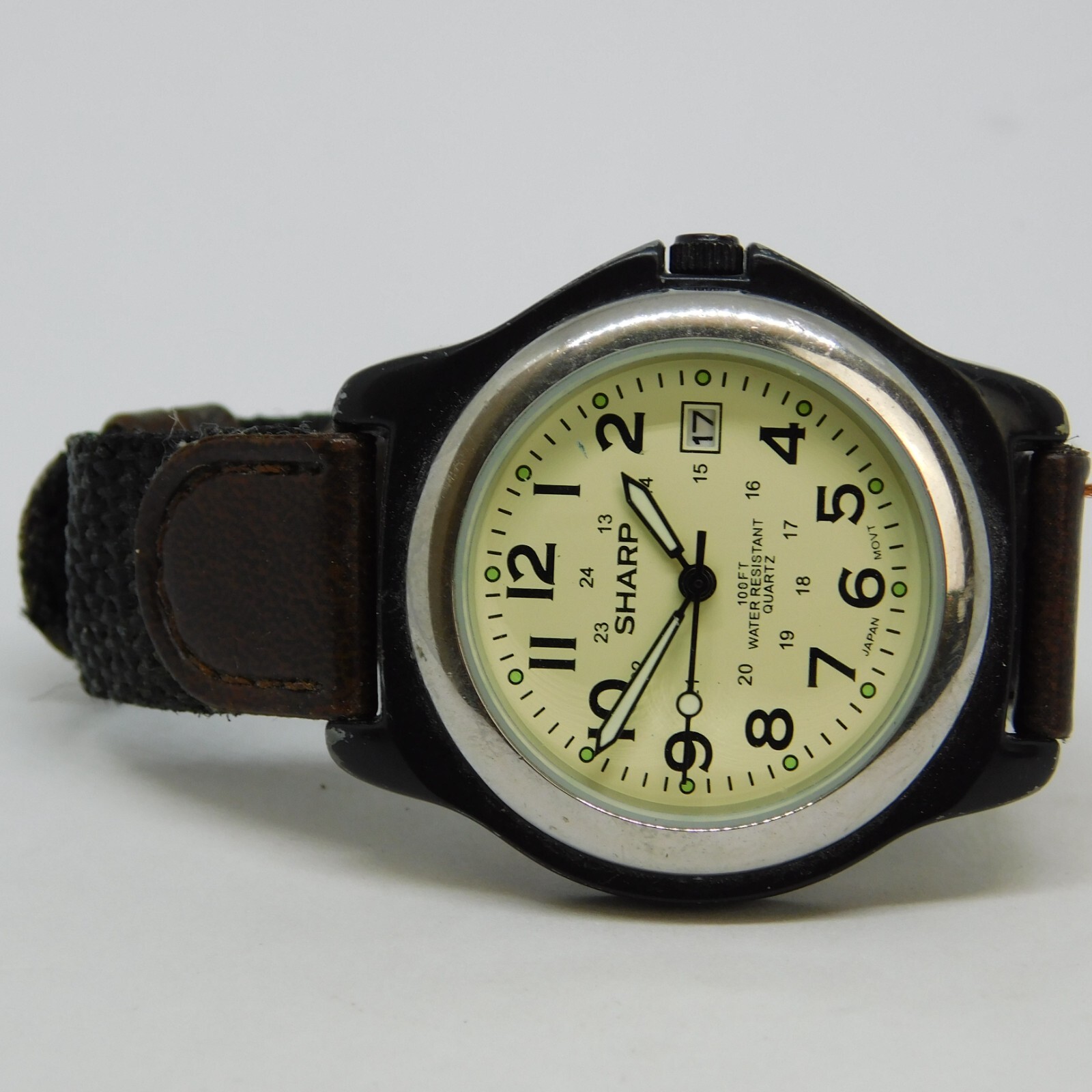 Sharp SHP-1605 Nylon Band Quartz Analog Men's Watch New Battery | eBay