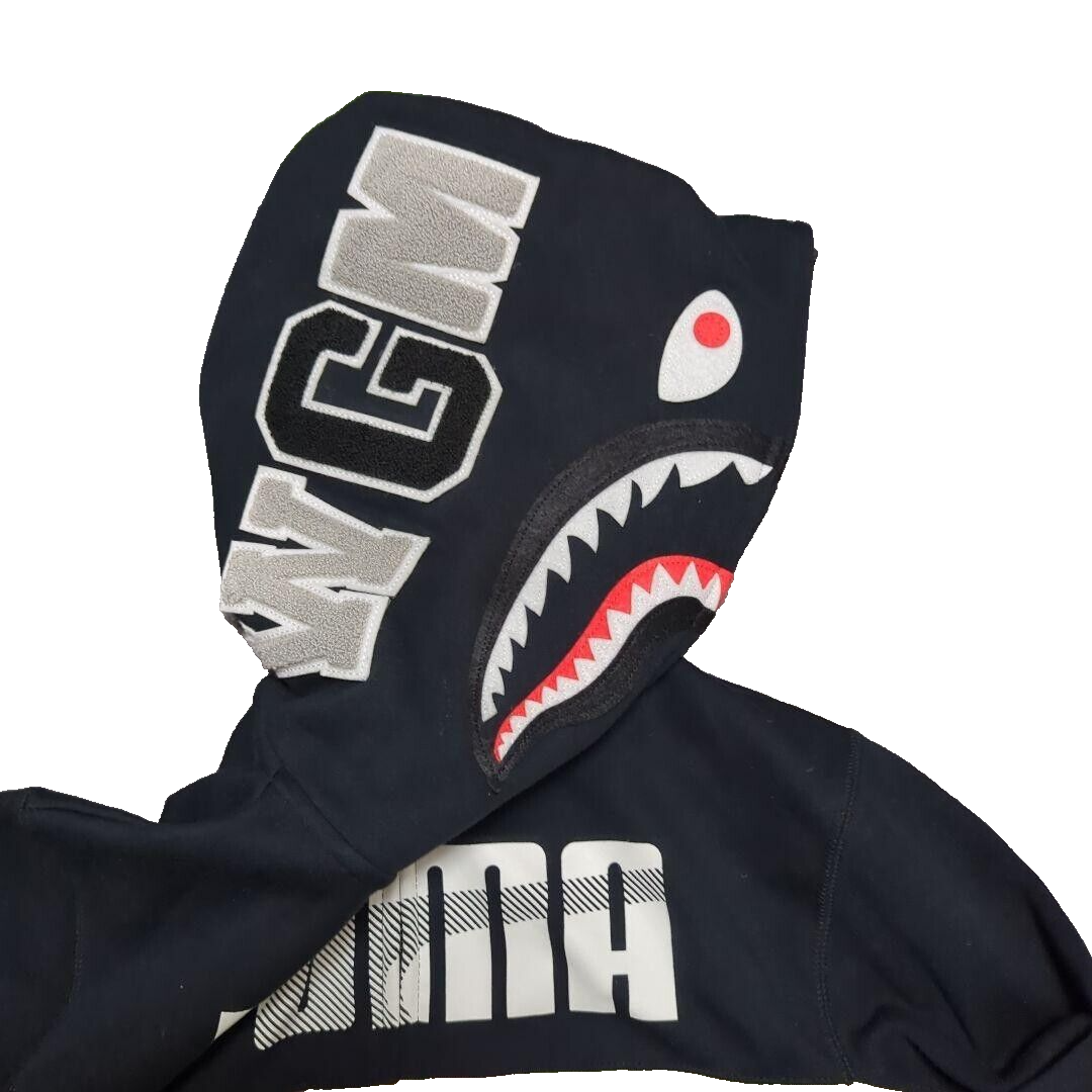A Bathing Ape x Puma Green Camo Black Shark Full Zip Hoodie A Bathing Ape x Puma Green Camo Black Shark Full Zip Hoodie