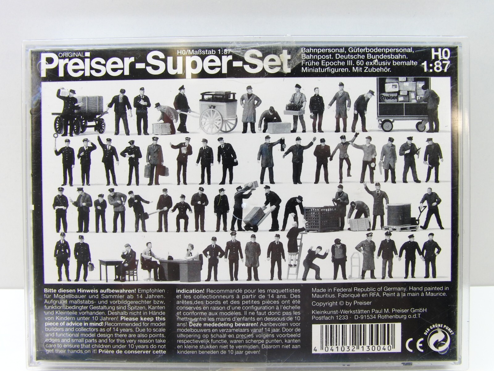 Preiser-Set H0 13004, 29 Figuren "Berufstätige", TOP in OVP #30813 ...