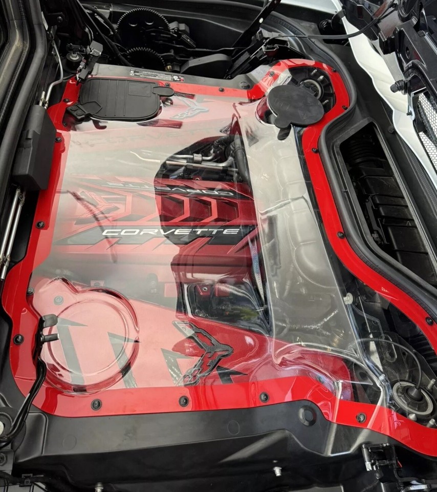 HTC 2020/2024 CORVETTE C8 ENGINE Chevy Edition RED SIDE PANELS OEM ...