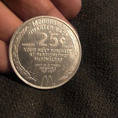 Vintage Original 1983 McDonalds Fast Food Restaurant 25c Aluminum Token ...