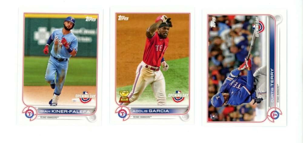 2022 Topps Opening Day Baseball Texas Rangers Base MLB Hand Collated ...