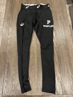 Mens ASICS Wrestling Pullman High Spandex Tights Compression Pants ...