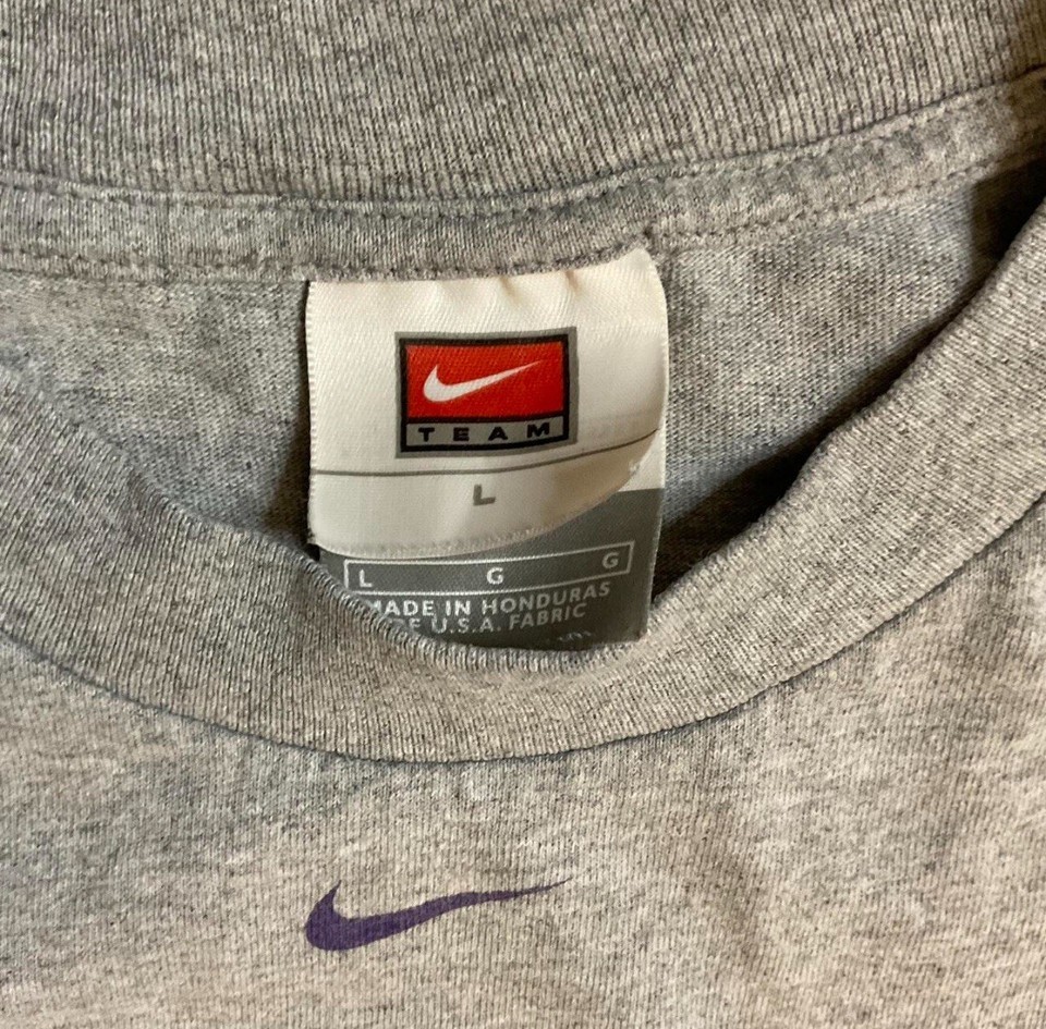 Grey and purple Kansas State University 90s Nike L long sleeve shirt #KSU nike | eBay