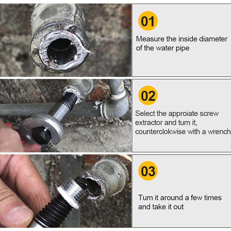 6 PCS Damaged Screw Bolt Extractor Ezy Out Set Easy Broken Screw ...