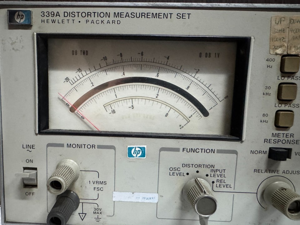 HP / Agilent 339A Distortion Measurement Set, 10Hz to 110KHz | eBay