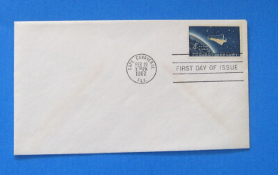 Cape Canaveral Project Mercury First Day Issue Stamp/Envelope 2/20/1962 ...