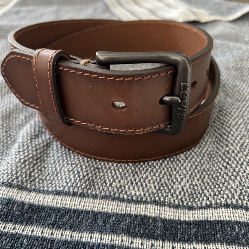 Levi's Men’s Belts- Black Manmade Leather & Brown Genuine Leather- Sz ...