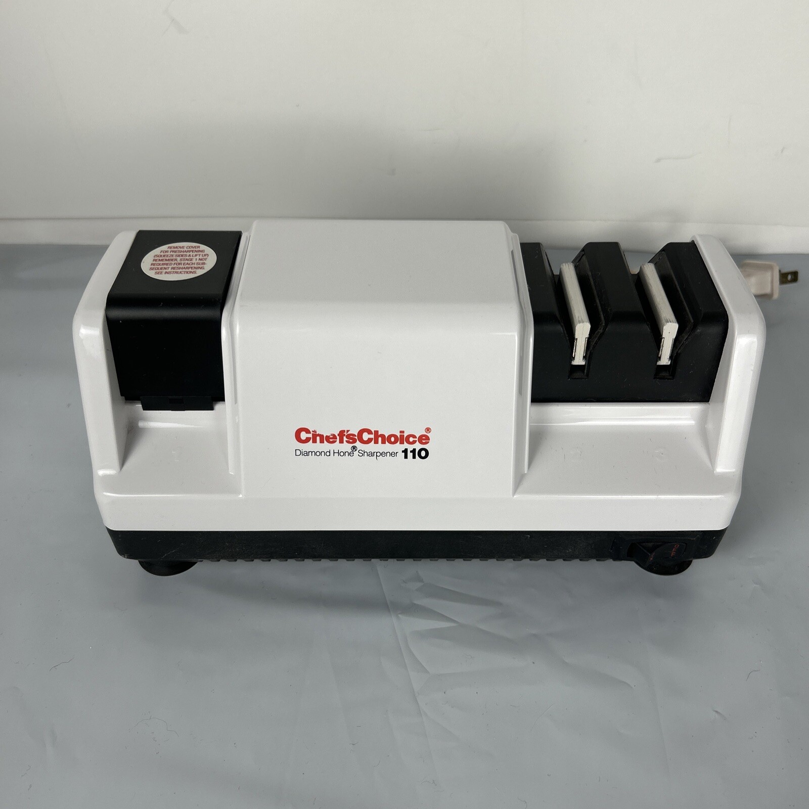 Chefs Choice Knife Sharpener Model 110 White - Diamond Hone Trizor Edge ...