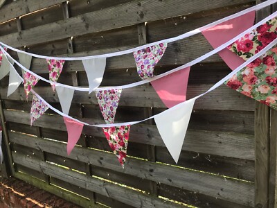 HANDMADE VINTAGE FABRIC BUNTING.Shabby chic floral.WEDDINGS,ANY ...