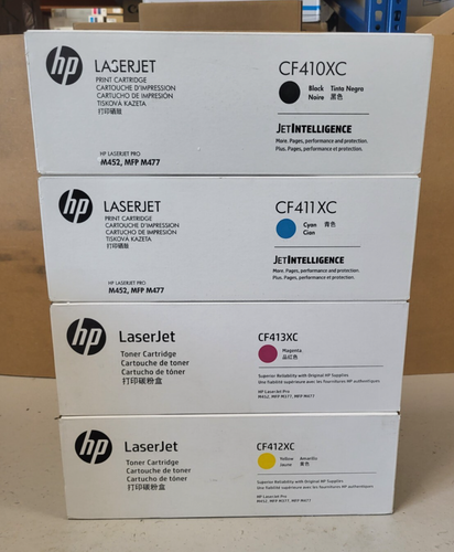 4 Toner HP CF410XC CF411XC CF412XC CF413XC Neu OVP A-Ware Original M452 ...