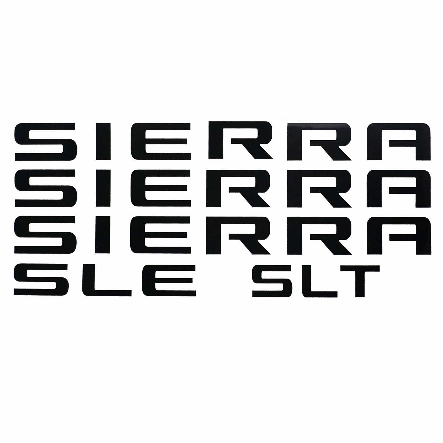 Set of 5 SLE Slt Decal Sticker for Sierra Truck Model Years 2007 Thru ...