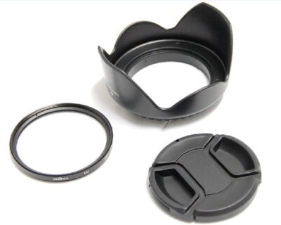 52mm Lens Hood Cap UV Filter For Nikon D50 D40 D40x 18-55mm 55-200mm ...
