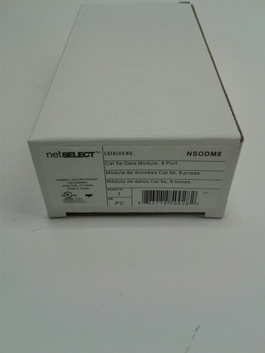 Hubbell Wiring Systems NSODM8 netSELECT Cat 5e Data Module, 8 Port | eBay