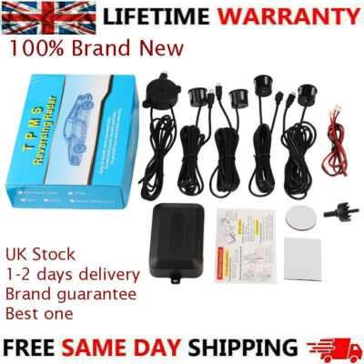 4 Rear Parking Sensors Car Reverse Sensor Reversing Radar Audio Buzzer ...