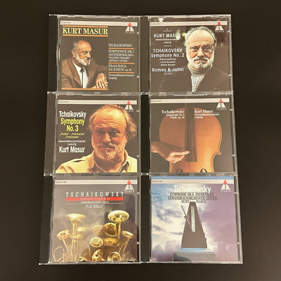 Tchaikovsky Set of Complete Symphonies, Kurt Masur [Teldec 6 CDs] NEAR ...