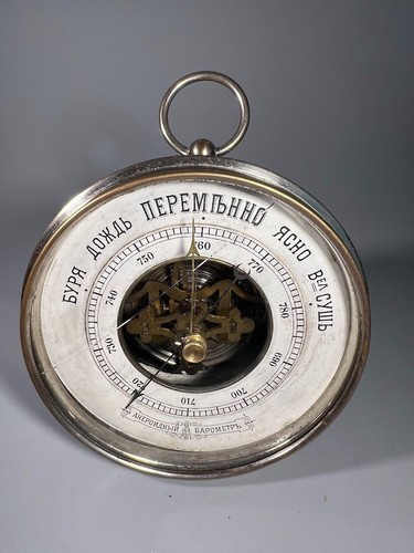 Antique aneroid barometer, from the Russian Tsarist period | eBay
