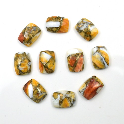 Orange Spiny Oyster Turquoise Rectangle Calibrated Faceted Jewelry ...