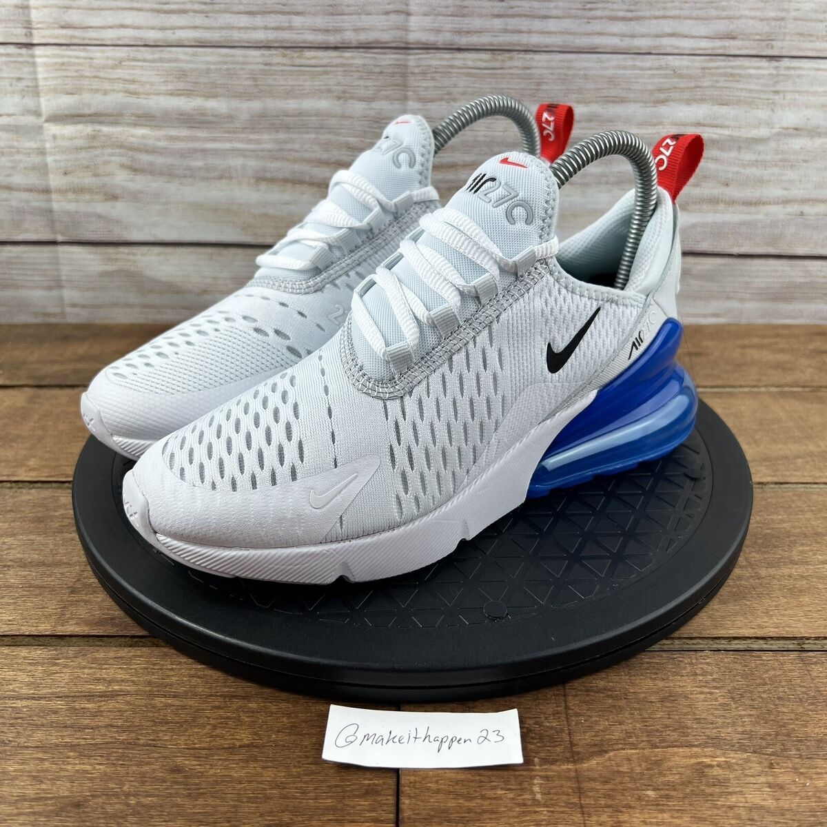 Nike Air Max 270 'Photo Blue' White Sneakers 943345-114 GS Nike Air Max 270 'Photo Blue' White Sneakers 943345-114 GS