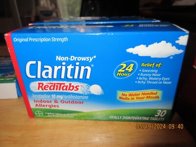 Claritin RediTabs 10mg 24HR Allergy Relief 30 Tablets Exp 05/2024 ...