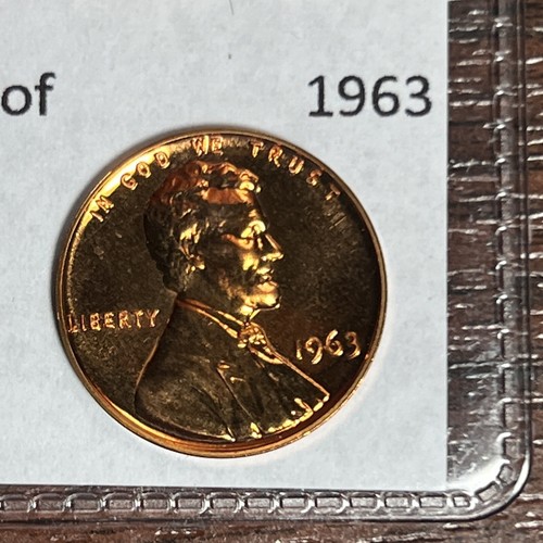 Gem Proof 1963 Lincoln Cent (Coin is Shown). P1004 Slight Toning | eBay