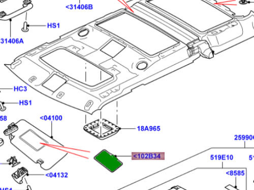 GENUINE LAND ROVER VANITY SUNVISOR MIRROR LR4 10-13 NEW LR063683 RH/LH ...