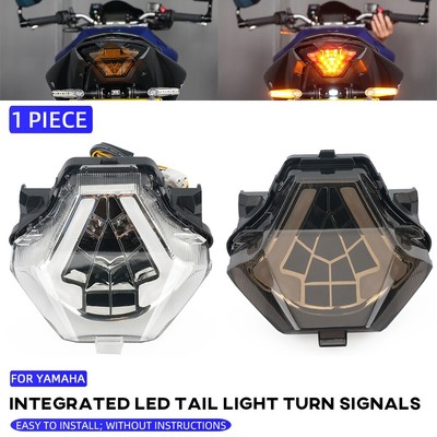 Integrated LED Tail Light Turn Signals For YAMAHA MT07 FZ07 2014-2017 ...