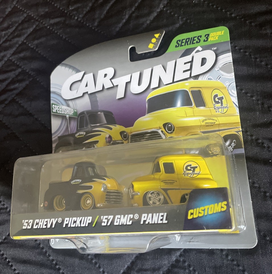 Car Tuned Series 3 Double Pack ‘53 Chevy Pickup & ‘57 GMC Panel Custom ...