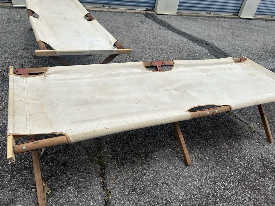 WW2 Army Military Triage Field Hospital Bed Stretchers Folding WWII ...