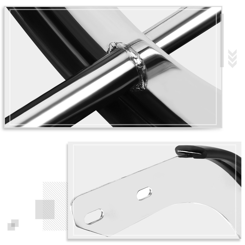 For 98-05 Mercedes Benz W163 ML Class Stainless Steel 1.25"Rear Bumper ...