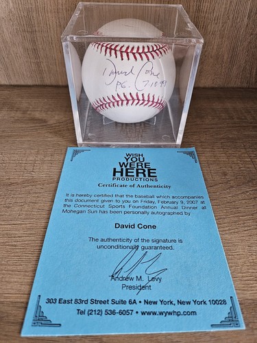 David Cone perfect game signed baseball COA | eBay