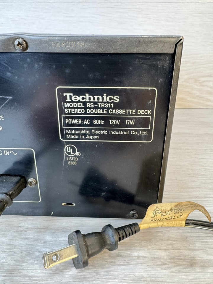 Technics Stereo Cassette Dual Tape Deck RS-TR311 Auto-Reverse Player ...