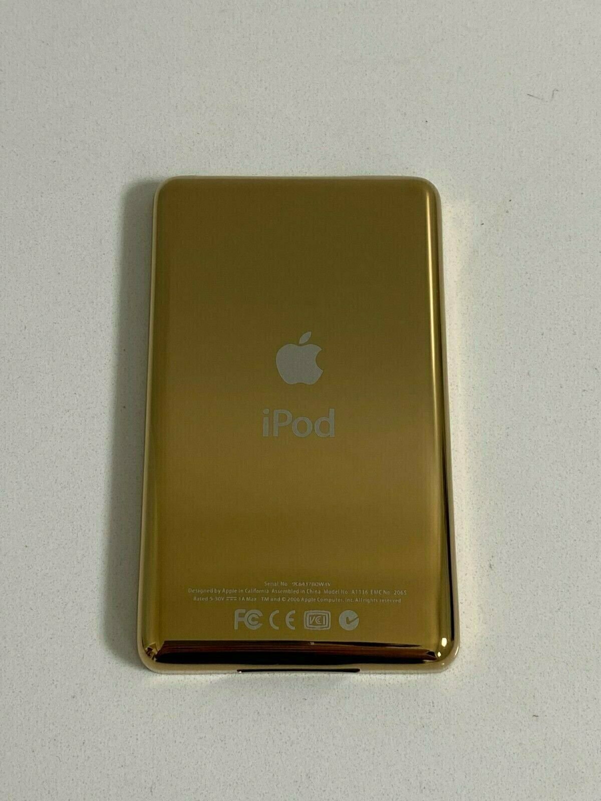 New Gold iPod Classic 5th 6th 7th Thick Back Bottom Rear Metal Chrome ...