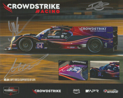 2025 CrowdStrike Racing Oreca LMP2 signed Sebring IMSA Hero Card | eBay