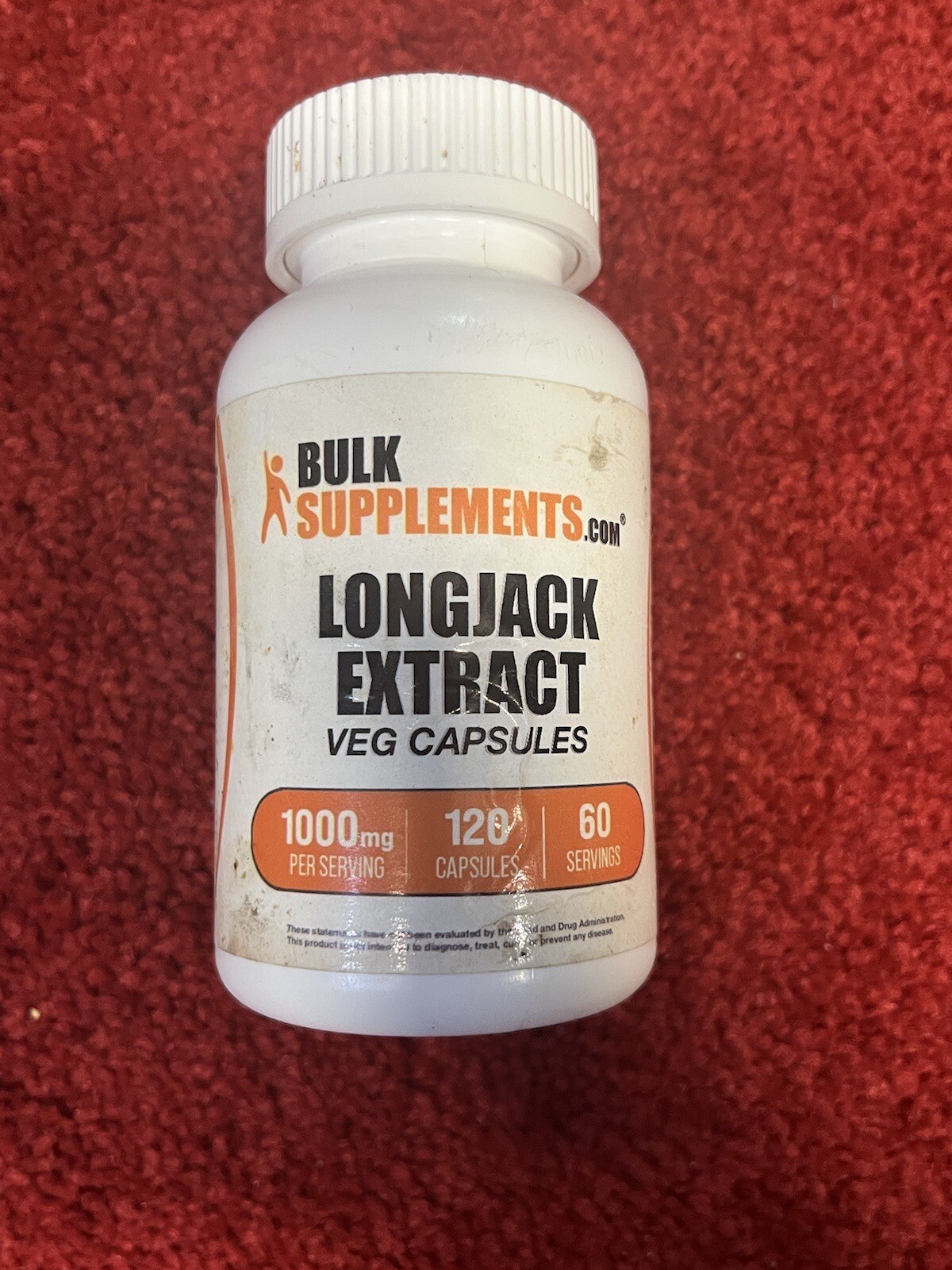 BulkSupplements Longjack Extract 120 Caps NEW SEALED DAMAGED LABEL Exp ...