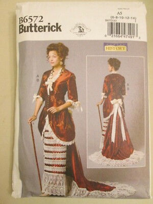 Butterick 6537 Making History Costume Pattern 6-14 Victorian Boned ...