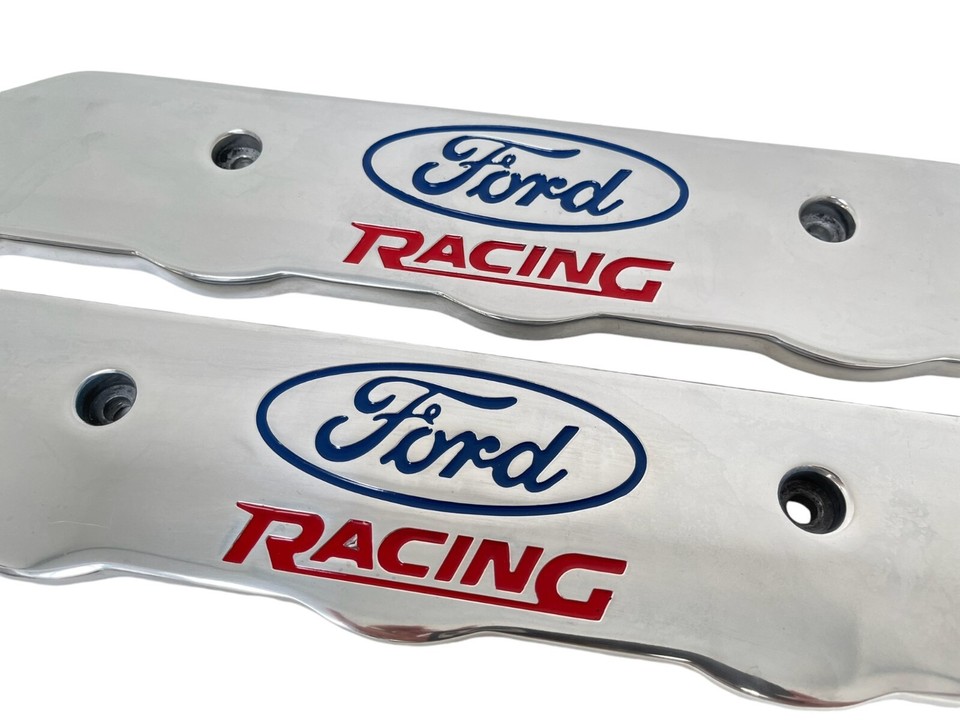 Ford Racing Logo SVT Polished Aluminum Ignition Coil Covers - M-6067-D ...