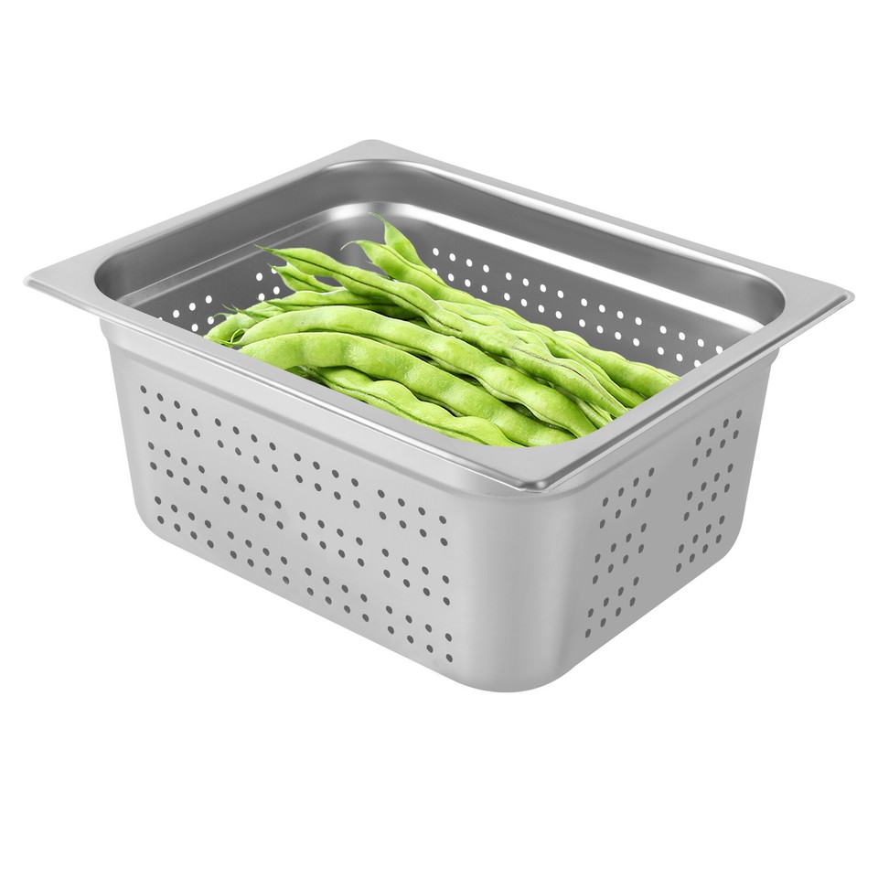 NEW!1/2-Size Perforated Stainless Steel Steam Table Food Pan 6" Deep ...