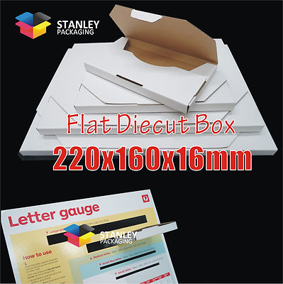 200x SuperFlat Mailing Box 220x160x16mm Large Letter Size A5 Rigid # ...