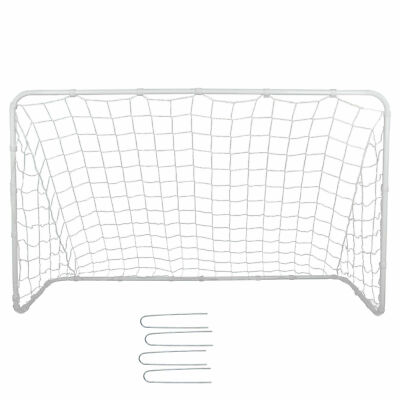 6x4 FT Portable Steel Frame Soccer Goal Net Football Sports Training ...