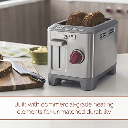 Wolf Gourmet WGTR152S 2-Slice Extra-Wide Slot Toaster with Shade ...