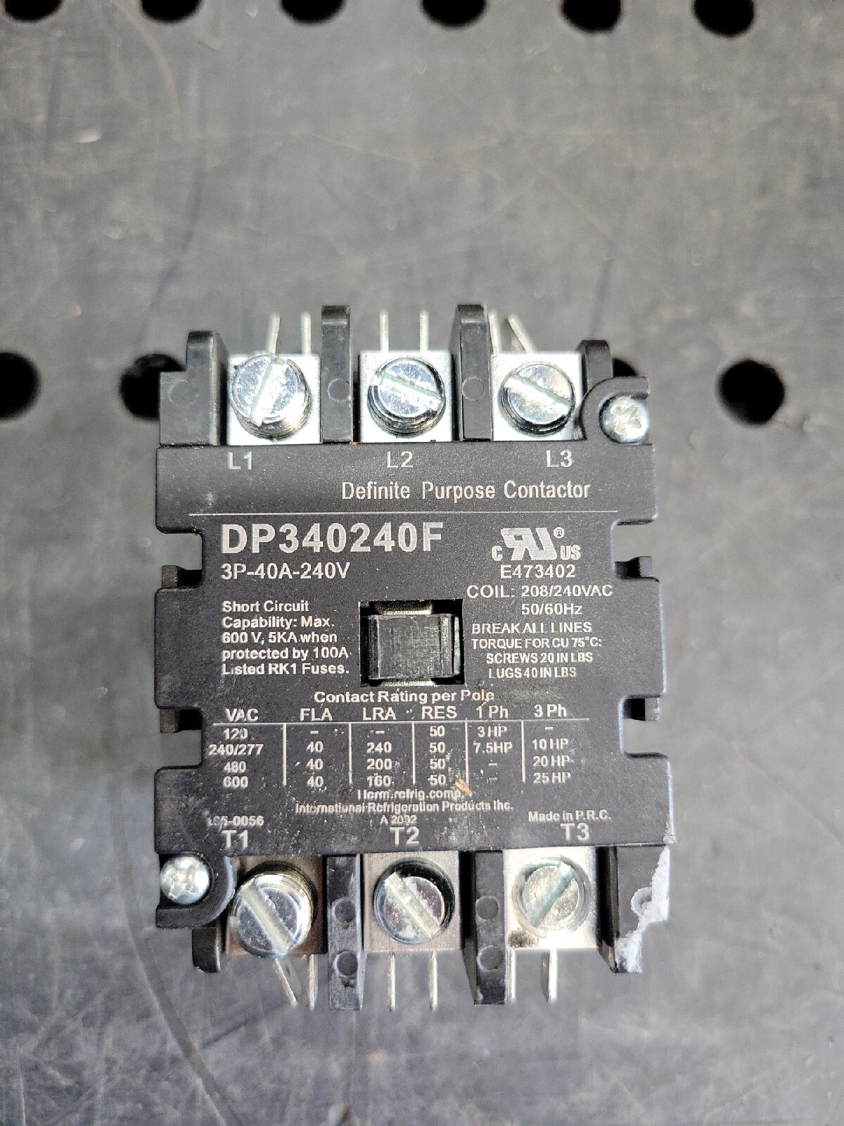 1) IRP Direct Purpose Contactor DP340240F 3P-40A-240V | eBay