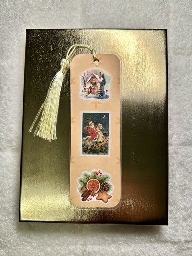 Victorian Christmas Bookmark for Gifting Handmade Santa Cookies Home ...