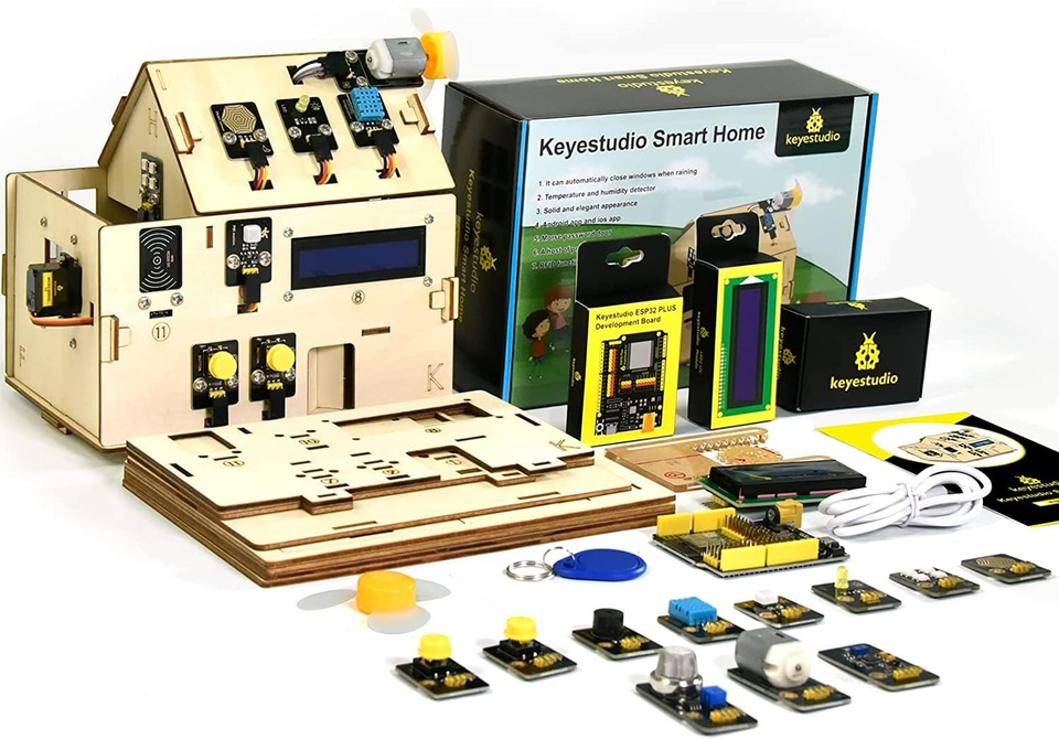 KEYESTUDIO IOT ESP32 Smart Home Starter Kit for Arduino and Python ...