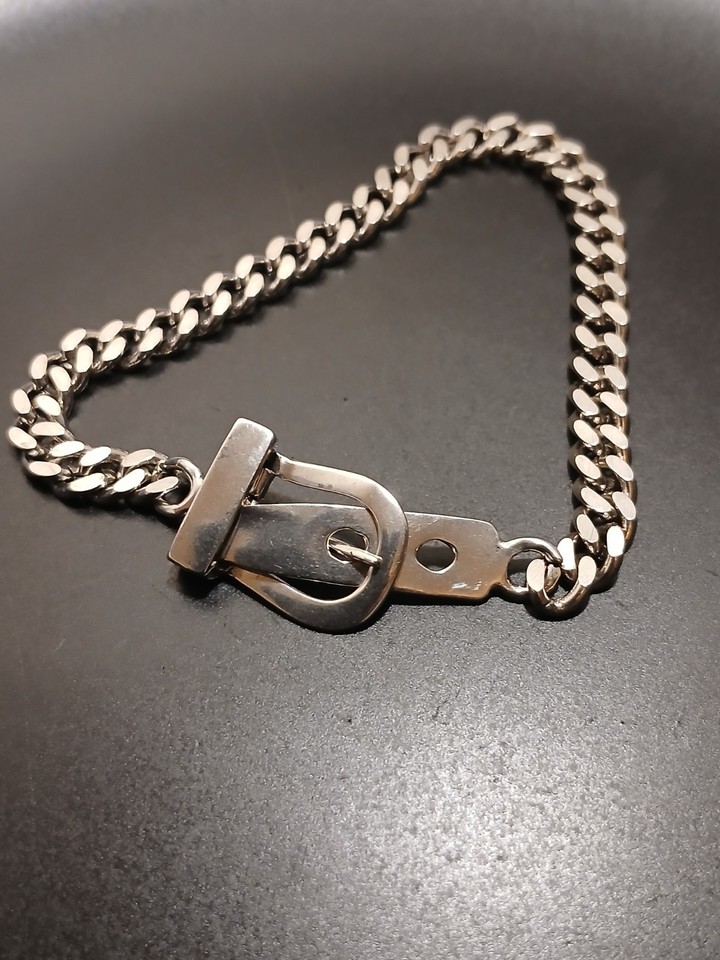 New Beautiful Sterling Retro Silver 925 Cute Buckle 20cm Stamped ...
