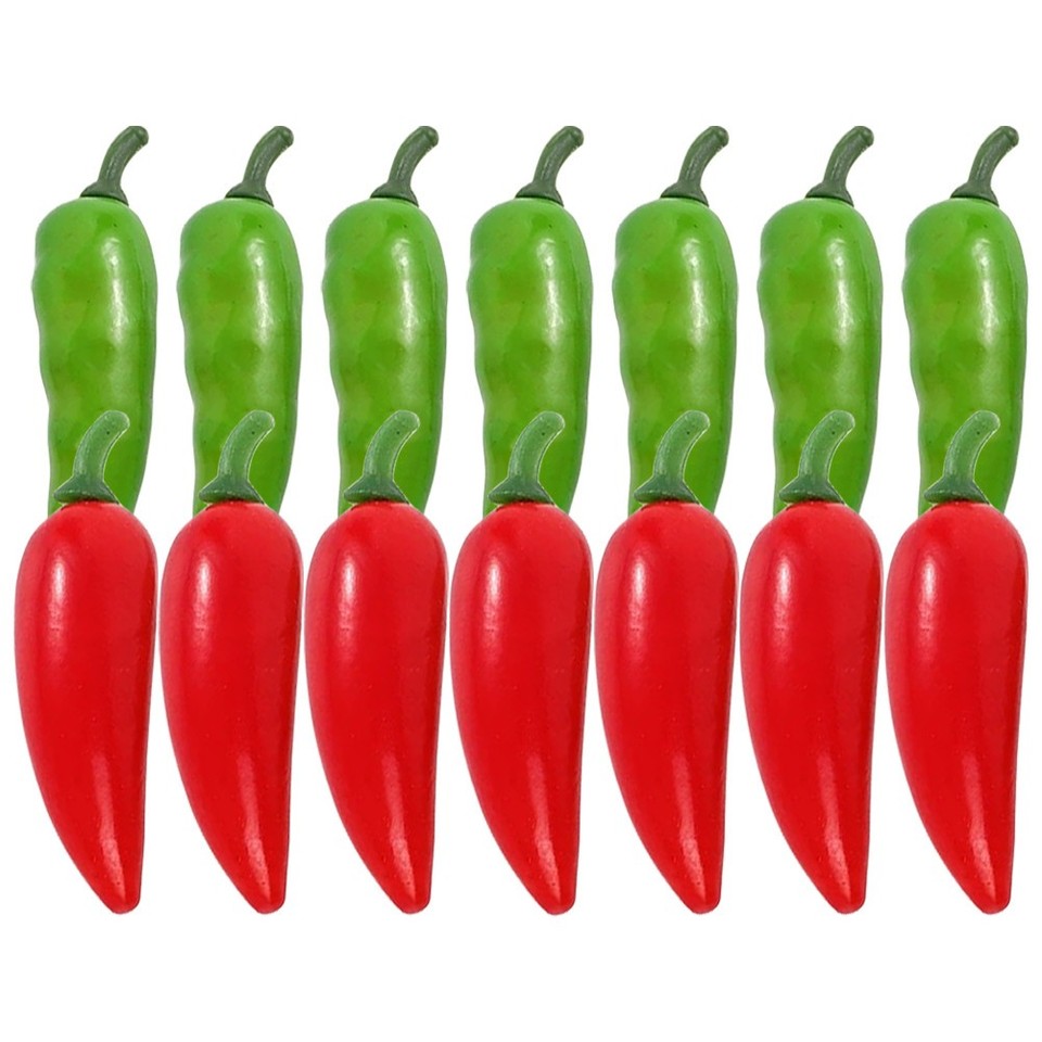 40 Pcs Simulation Pepper Model Fake Prop Small Peppers Chili Decor ...