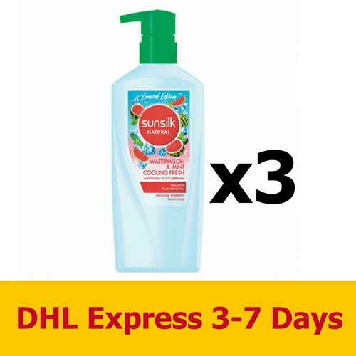 3x450ml SUNSILK Natural Shampoo Watermelon Mint Hair Care Style Beauty ...