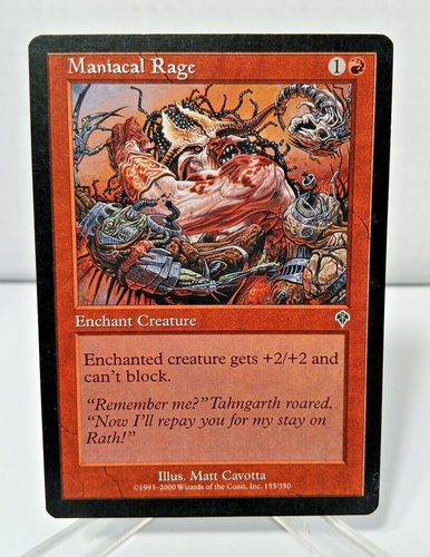 Maniacal Rage - Invasion - MTG - LP | eBay