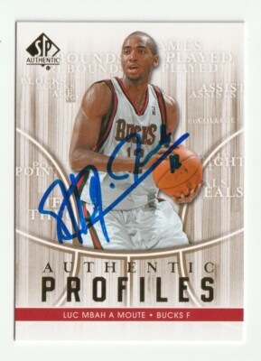 Luc Mbah a Moute Signed 2008-09 SP Authentic Profiles Card RC Auto ...